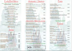 menu - Mulino Italian Restaurant Raheny